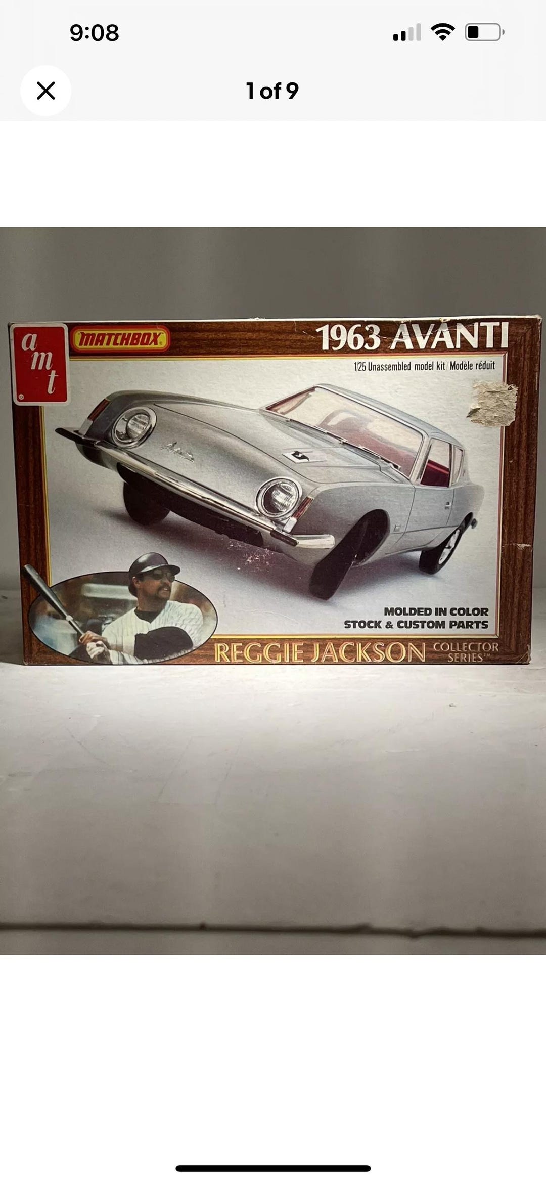 Amt Matchbox Studebaker Avanti 1963 Reggie Jackson 1/25 Model Kit ...