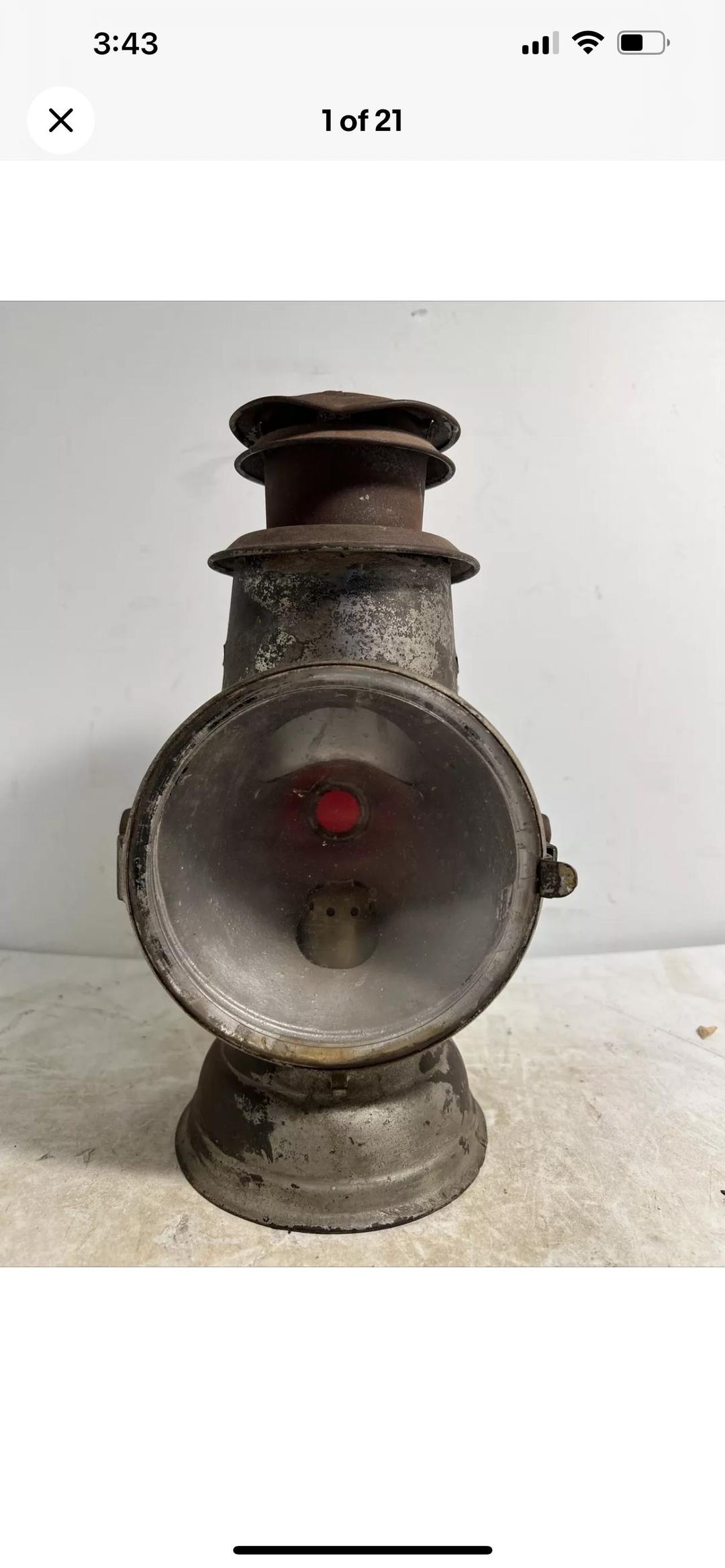Vintage Dietz Tubular Driving Lantern Fluid Lamp Light Model T Buggy M ...