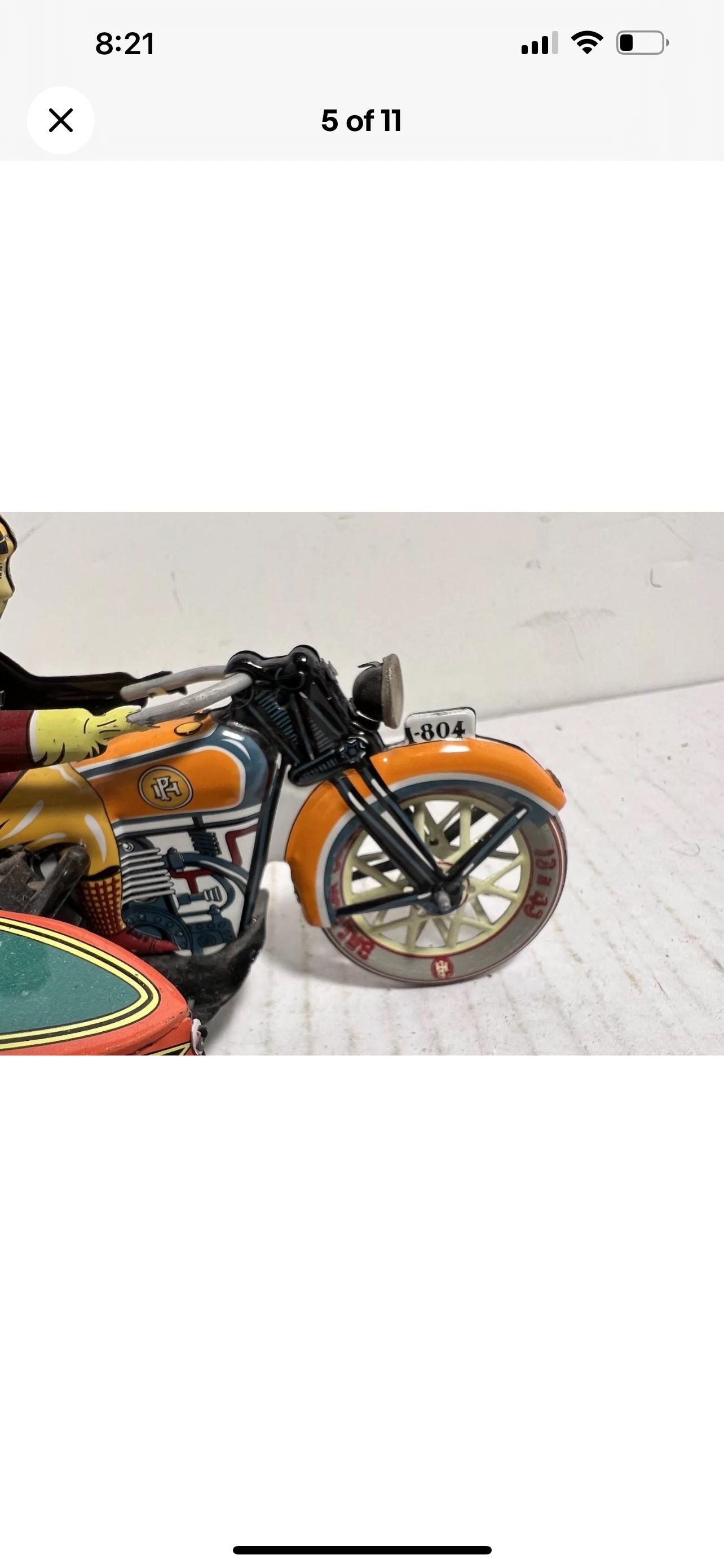 Vintage Paya Cooperative Touring Rider & Sidecar Windup Tin Toy - Etsy