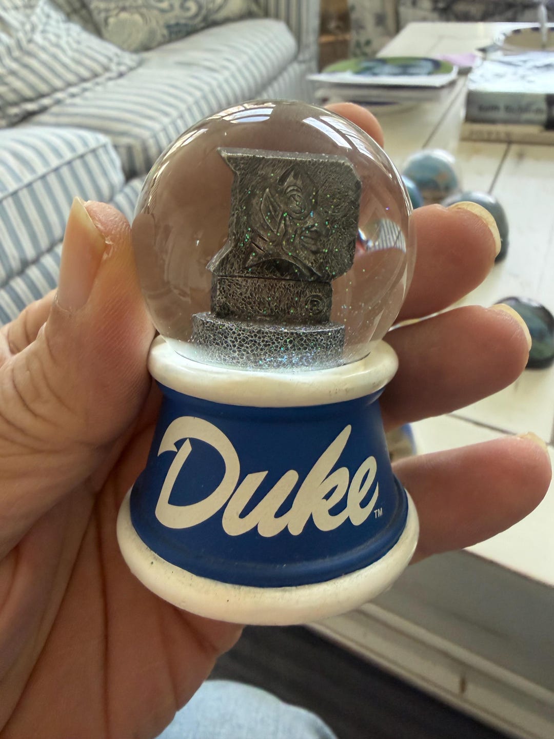 Vintage Duke University Snow Globe - Etsy