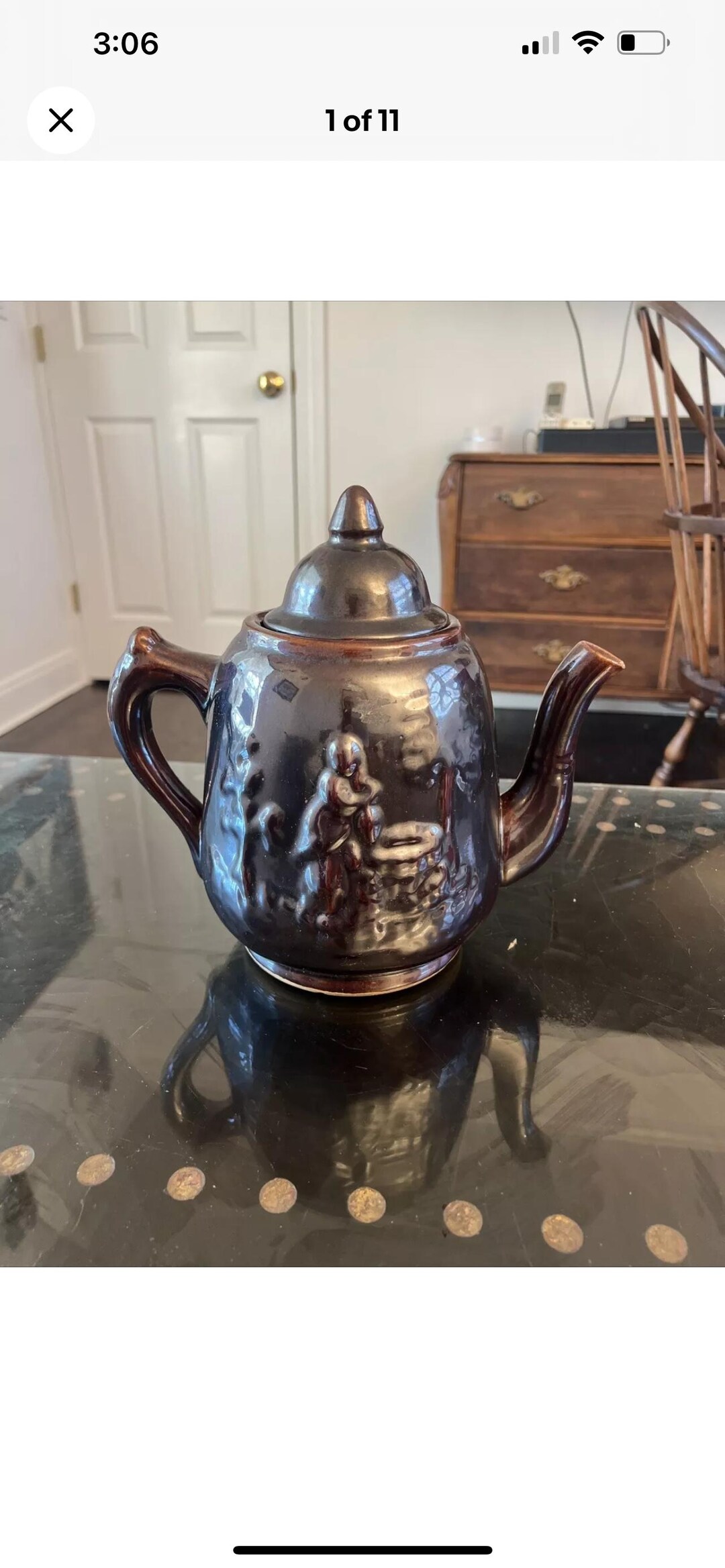 Antique Rockingham Pottery “ Rebedah at the Well” Teapot 9” Tall - Etsy