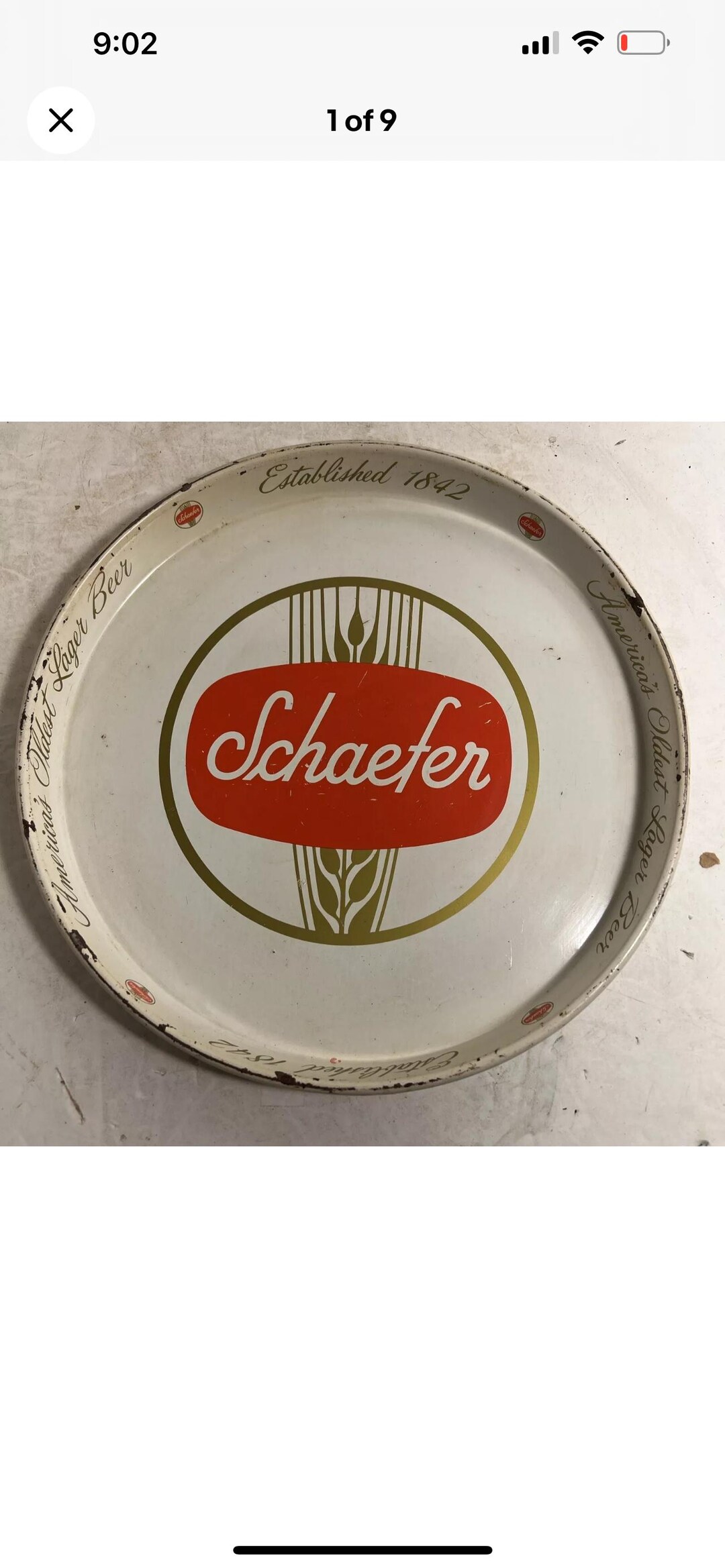 Vintage Schaefer Beer Tray Americas Oldest Lager Beer Est. 1842 12” - Etsy