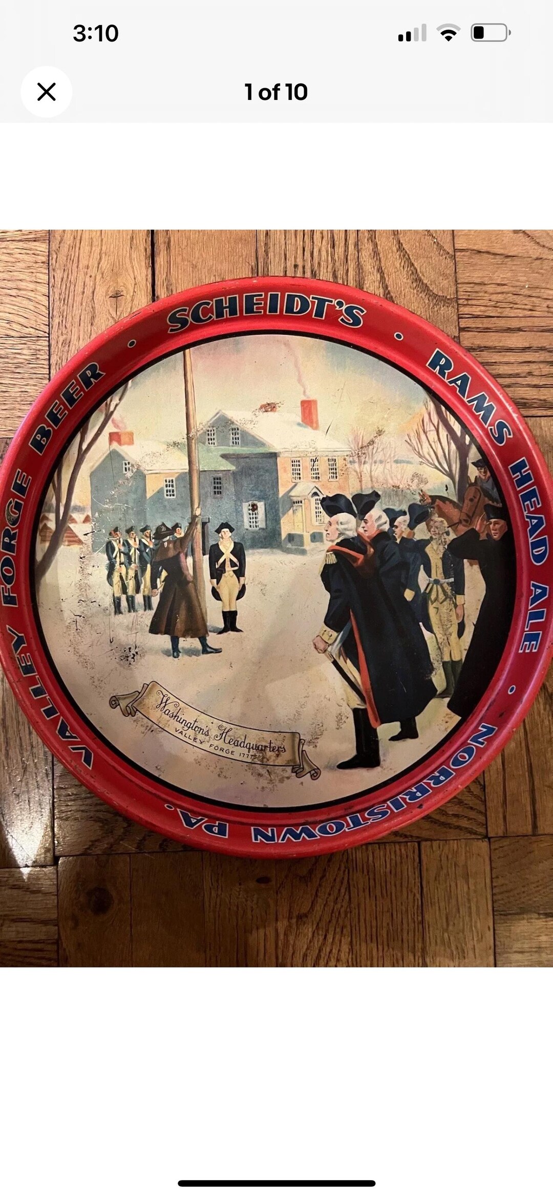 Scheidt's Valley Forge Beer Trey Rams Head Ale Vintage Advertising Bar ...