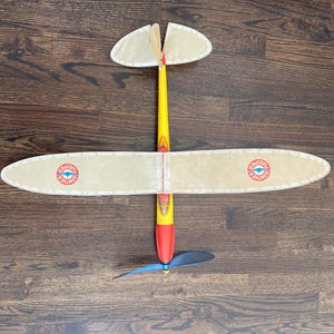 Rare Vintage Huge Size "gunther Flugspiele" Flying GLIDER Airplane Made ...