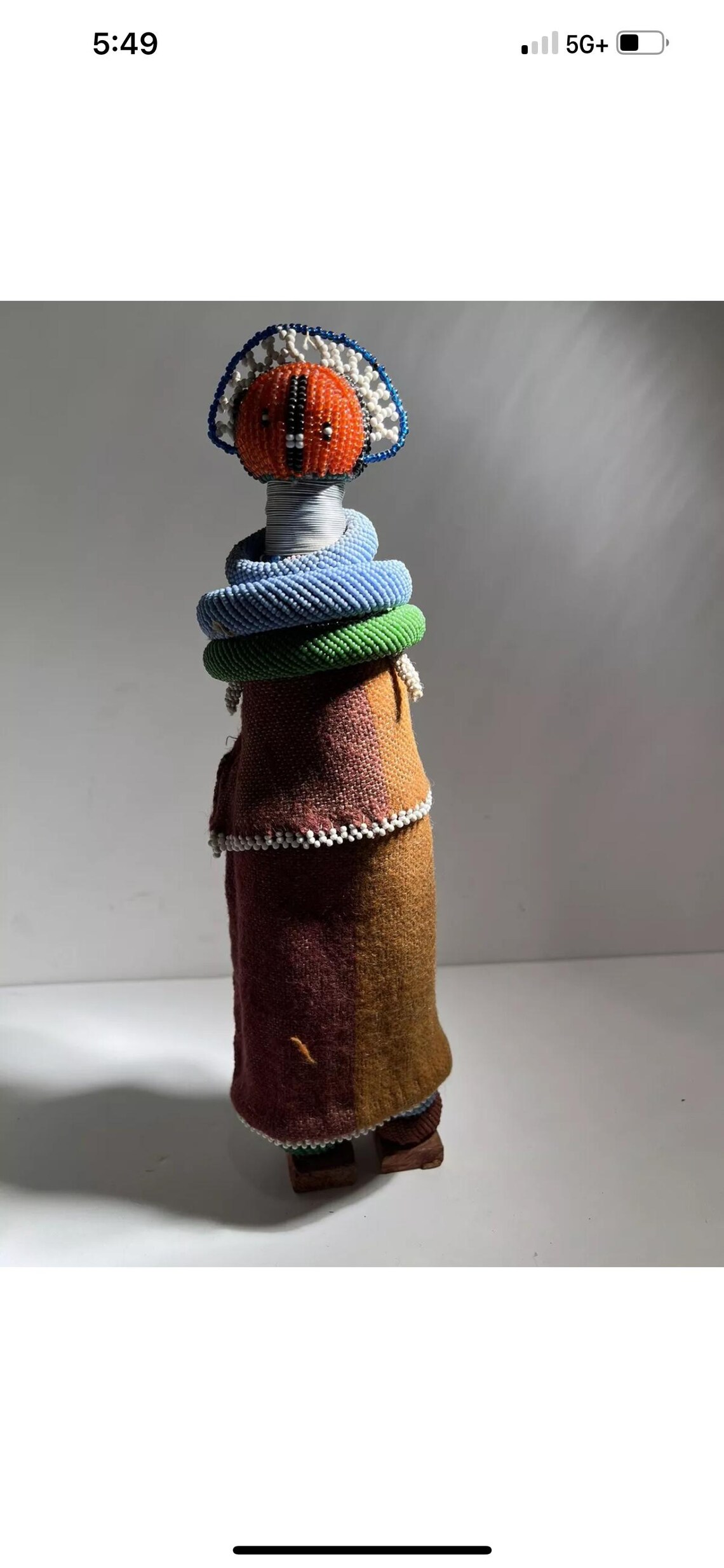Ndebele Beaded Ceremonial Doll 15" Tall, Beautifully Hand Made African ...