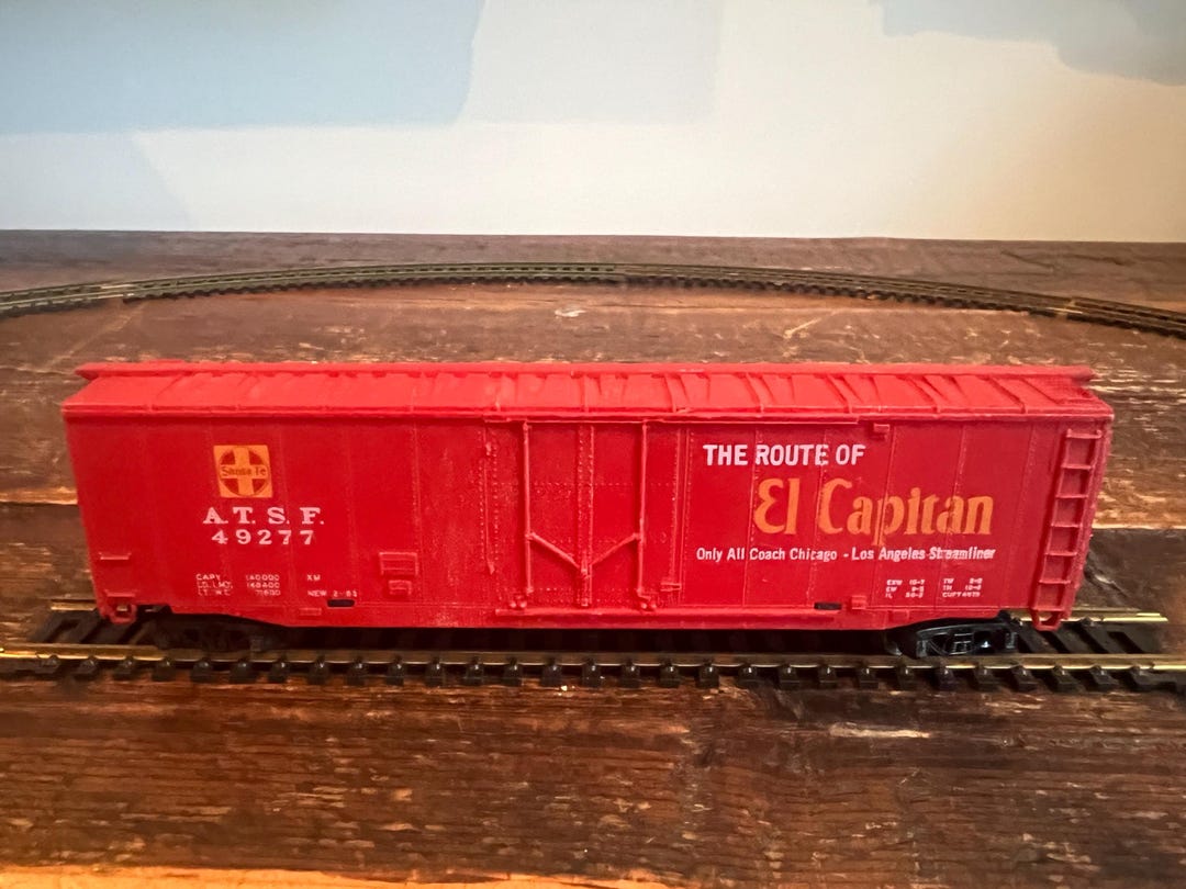 TYCO HO Scale 51' Santa Fe El Capitan A.T.S.F. 49277 Red Box Car - Etsy