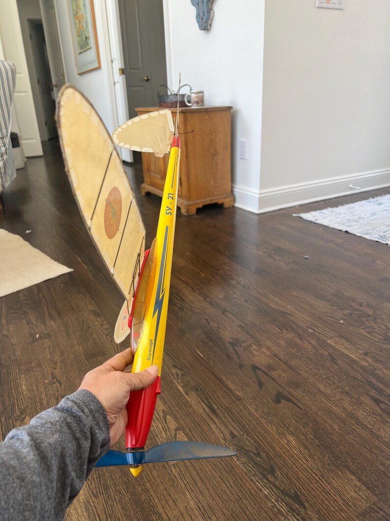 Rare Vintage Huge Size "gunther Flugspiele" Flying GLIDER Airplane Made ...