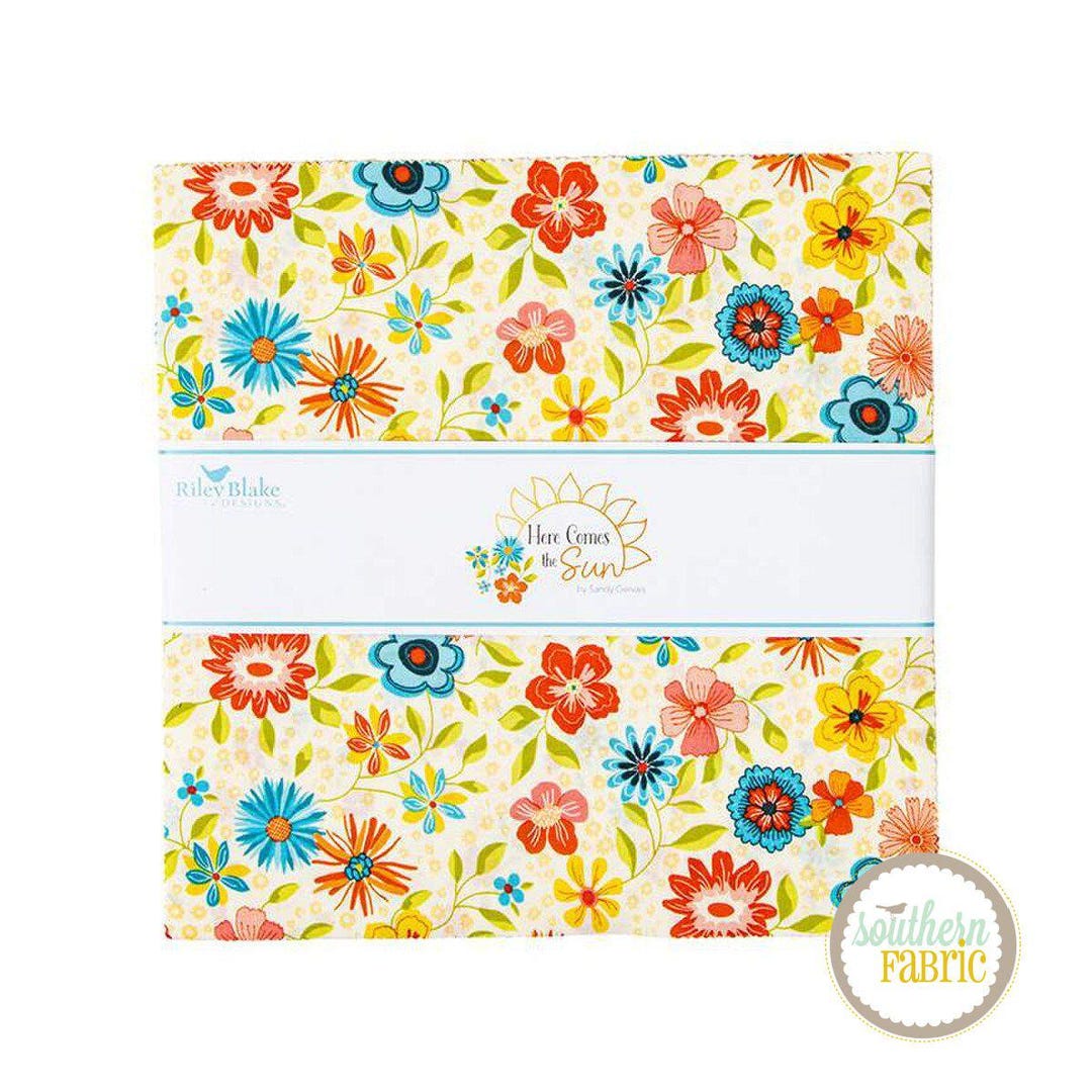 Here Comes the Sun Layer Cake 42 Pcs by Sandy Gervais for Riley Blake ...