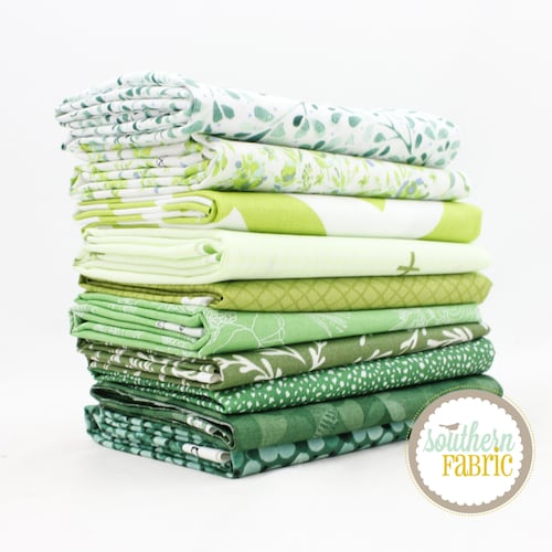 Fat Quarter Bundle / Spring Green Bundle Fabric / Quilting | Etsy