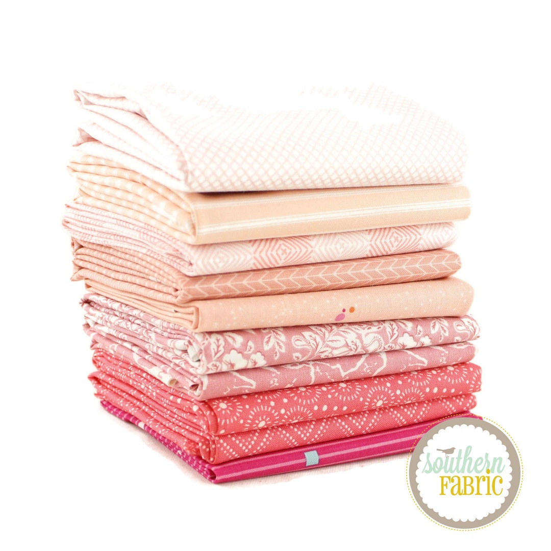 Pink Fat Quarter Bundle 10 Pcs by Mixed Designers for Southern Fabric ...