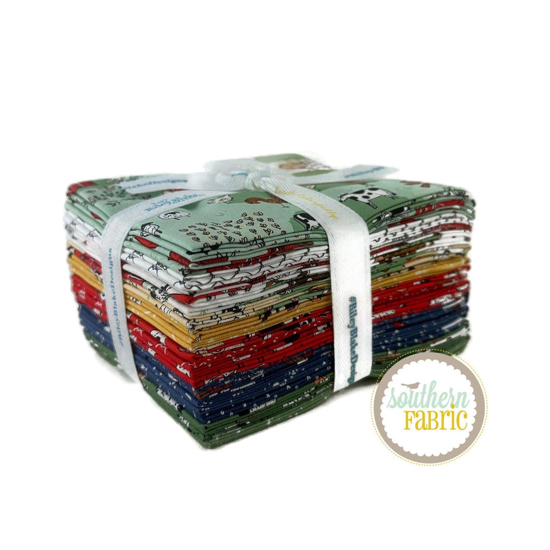 Farm Livin' - Fat Quarter Bundle (18 Pcs) by Diane Labombarbe for Riley ...