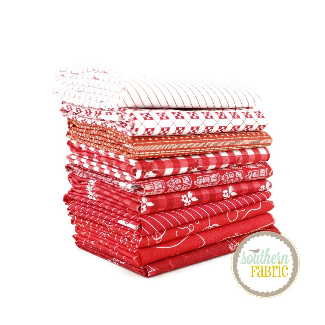 Red Fat Quarter Bundle 10 Pcs by Mixed Designers for Southern Fabric - Etsy