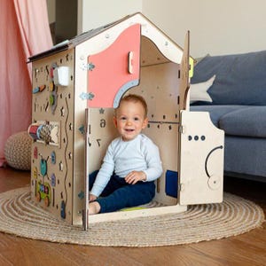 Busy House Kids Wooden Toys Fidget House Home Games Wooden House Toy ...