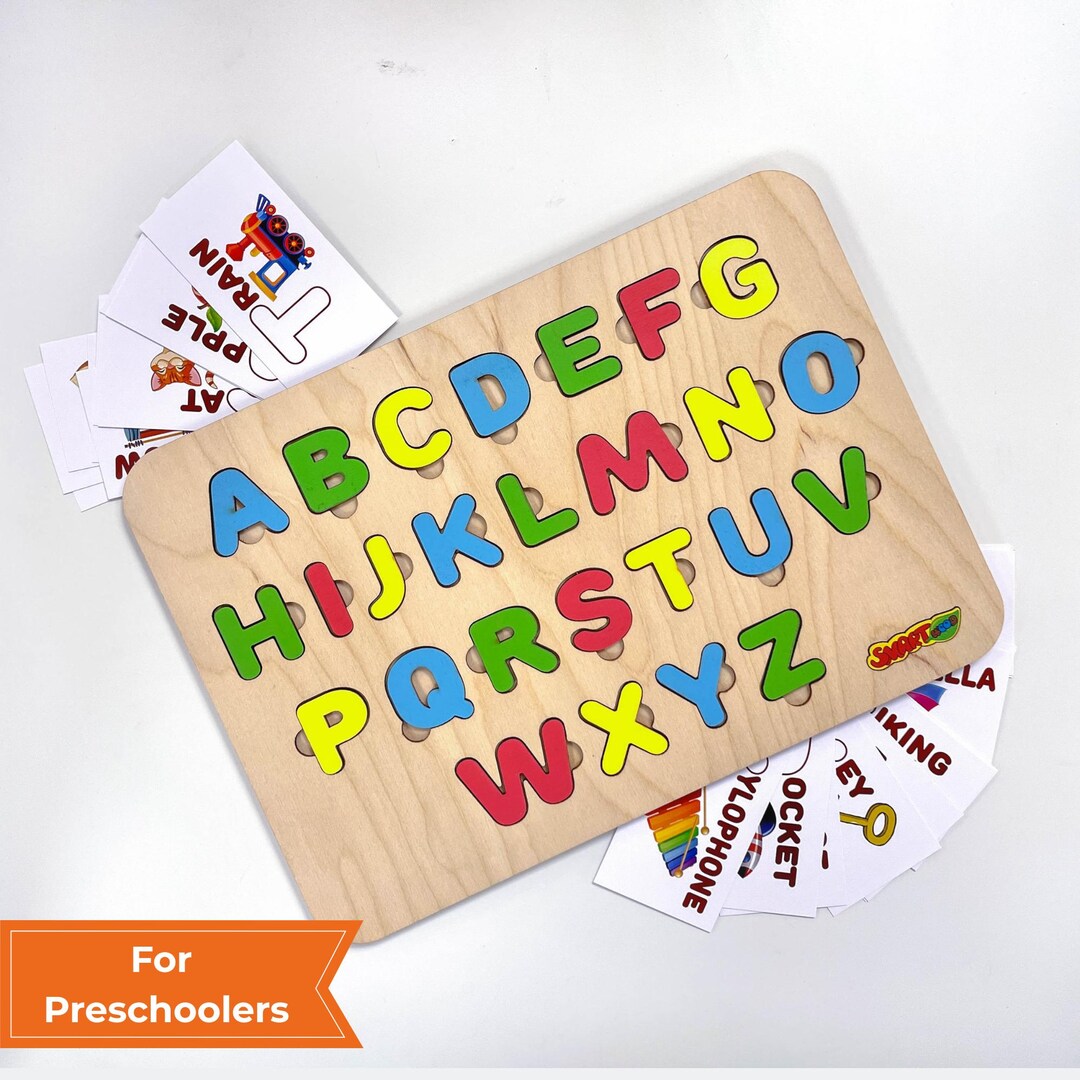 Wooden Puzzle Wooden Letters Alphabet Puzzle Neuro Games Education Kids ...