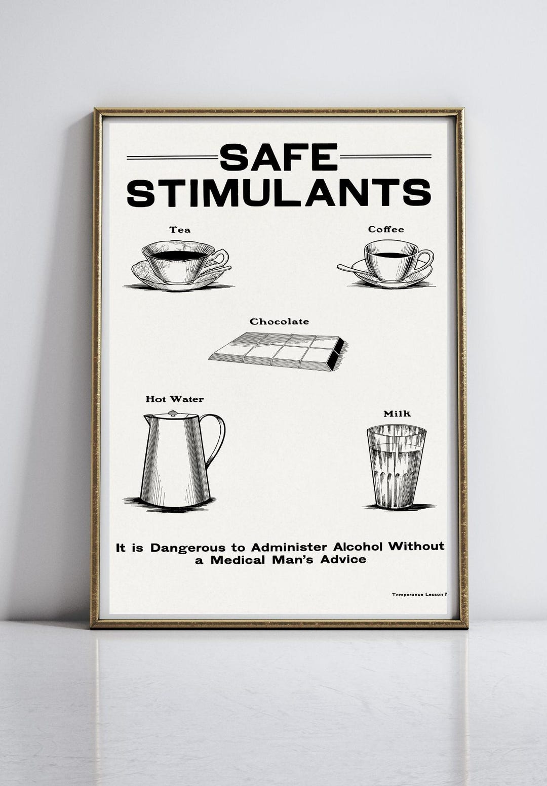 Prohibition Poster, Safe Stimulants, Dominion Scientific Temperance ...
