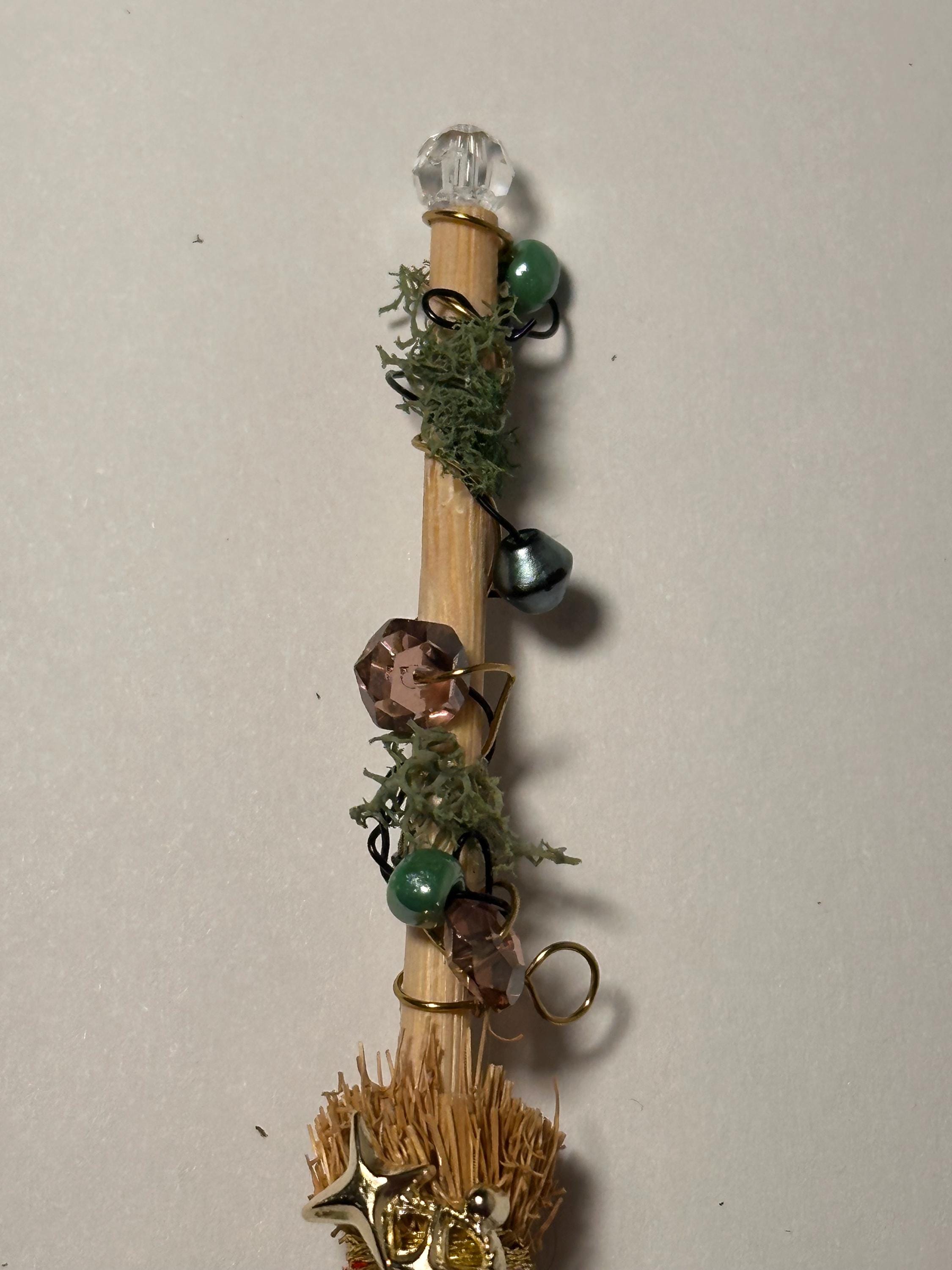 Miniature Enchanted Broom, Fairy Garden Decor, Witchy Mini Broom With ...