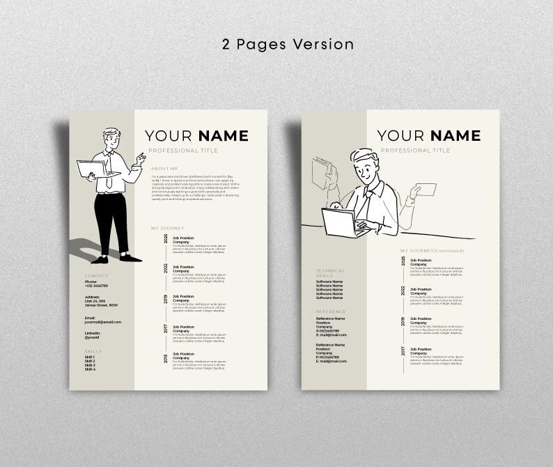 Resume/cv Template, Professional Resume Template, Creative Resume ...