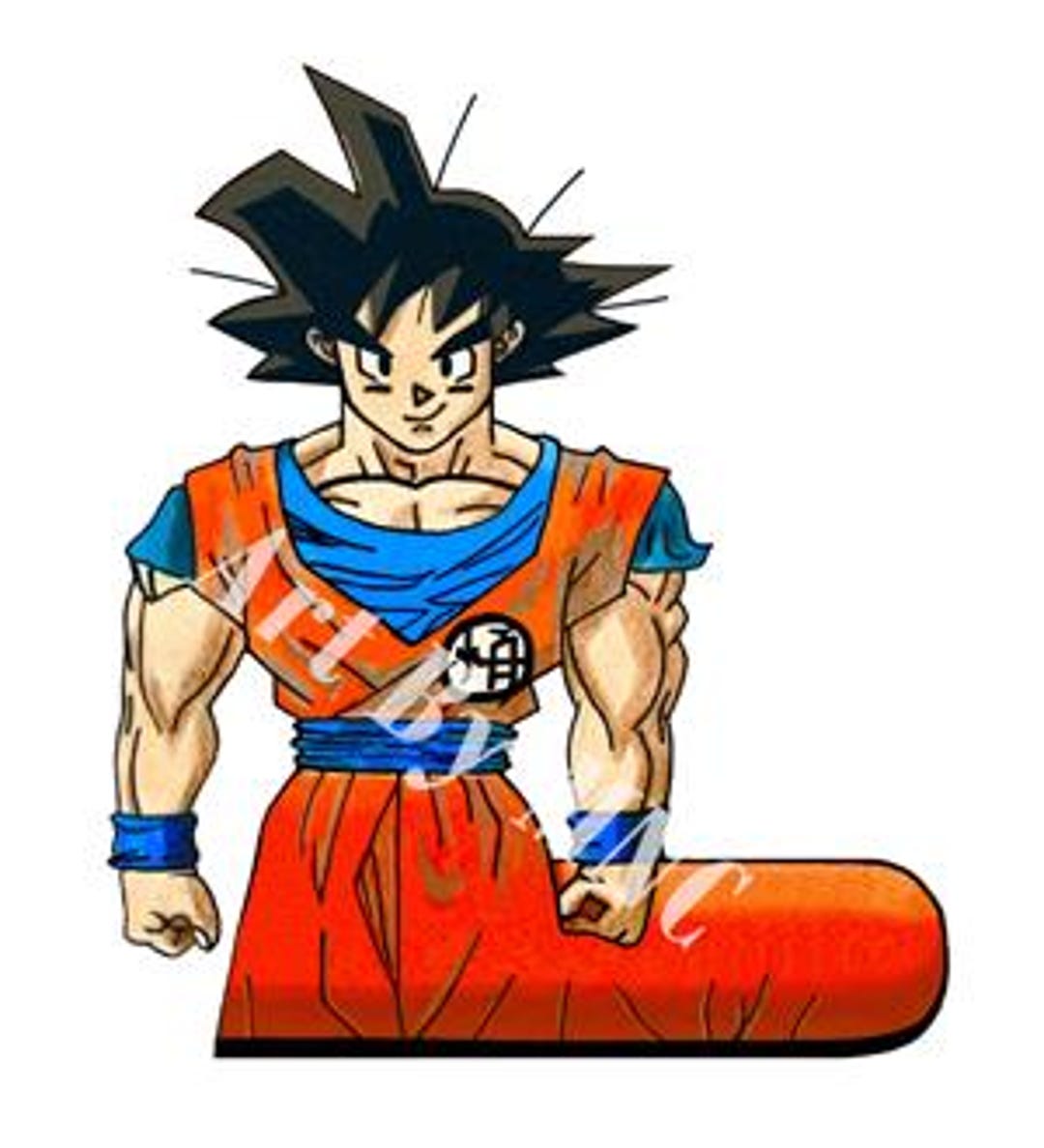 Transparent PNG File, Goku Character Alphabet Letter L, Wall Decal, DTP ...