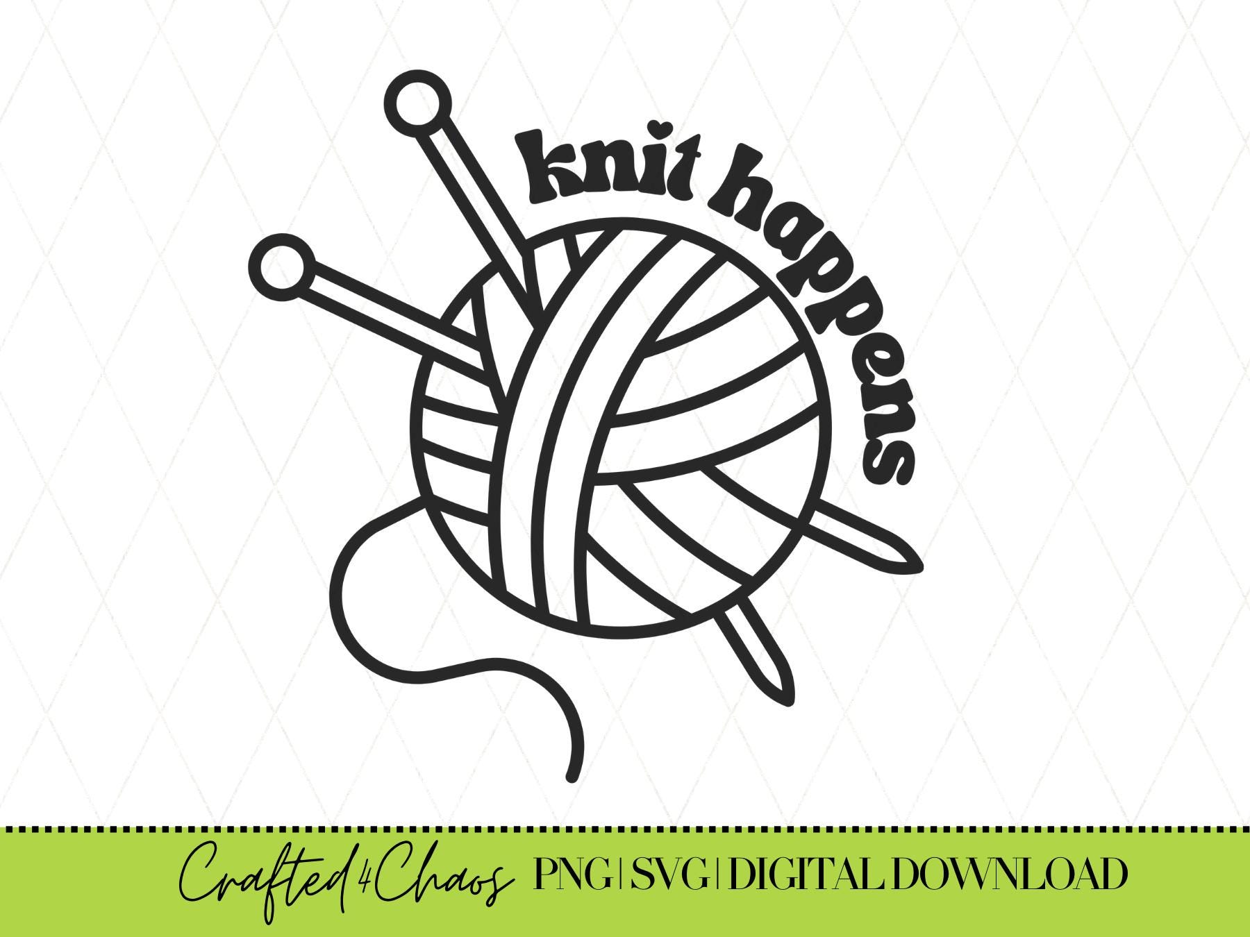 Knitting SVG PNG, Knitting Digital File, Crafty Girl, Knitting Digital ...