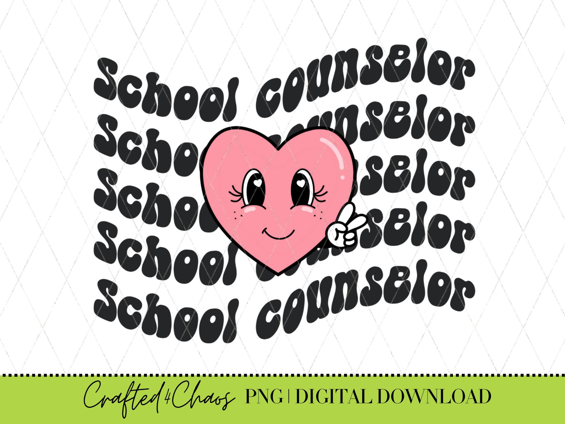 School Counselor Heart PNG, Counselor PNG, Back to School Png, Teacher ...