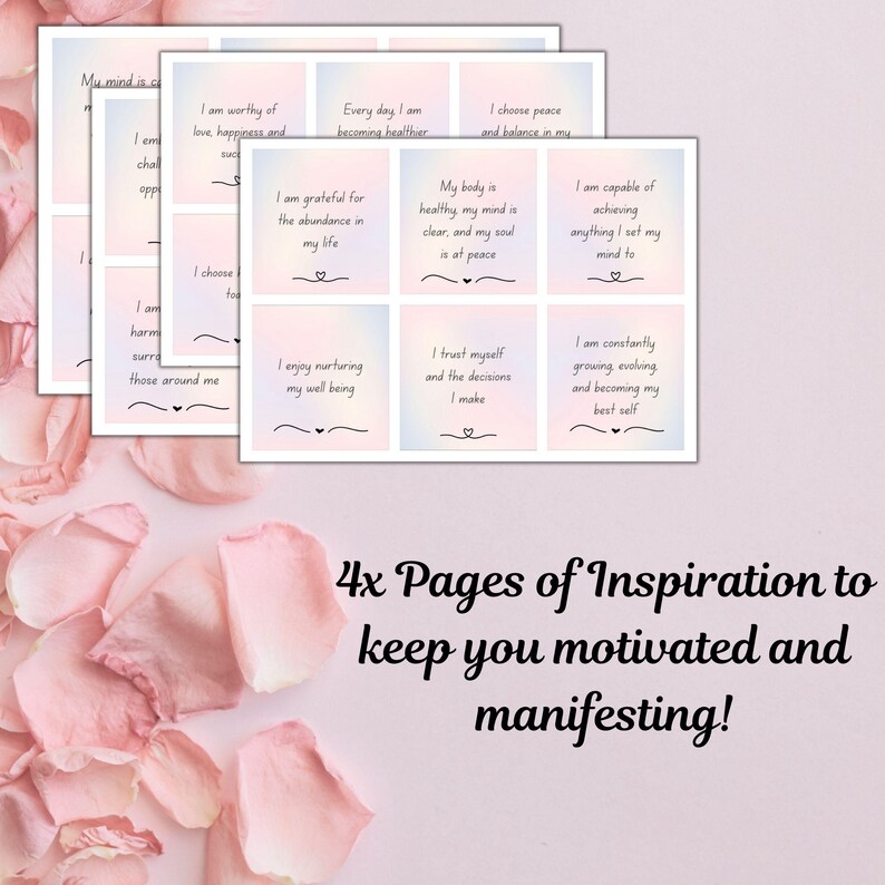 Self-love Affirmation Cards for Daily Mindfulness & Well-being ...