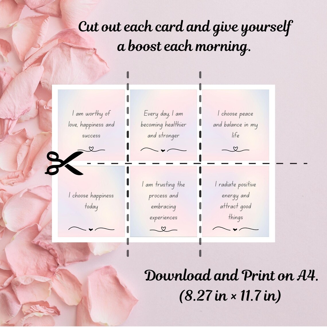 Self-love Affirmation Cards for Daily Mindfulness & Well-being ...
