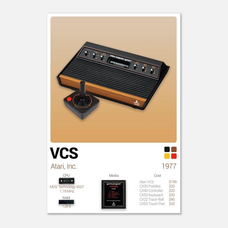 Atari 2600 (VCS) - Classic Console Poster - Etsy
