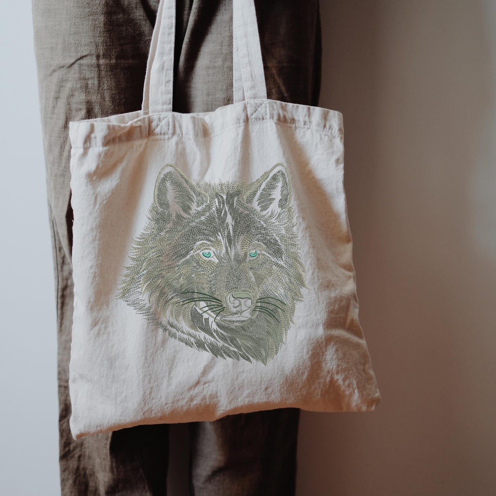 Wolf Embroidery Design, Mystic Wolf Head Embroidery, White Wolf Face ...