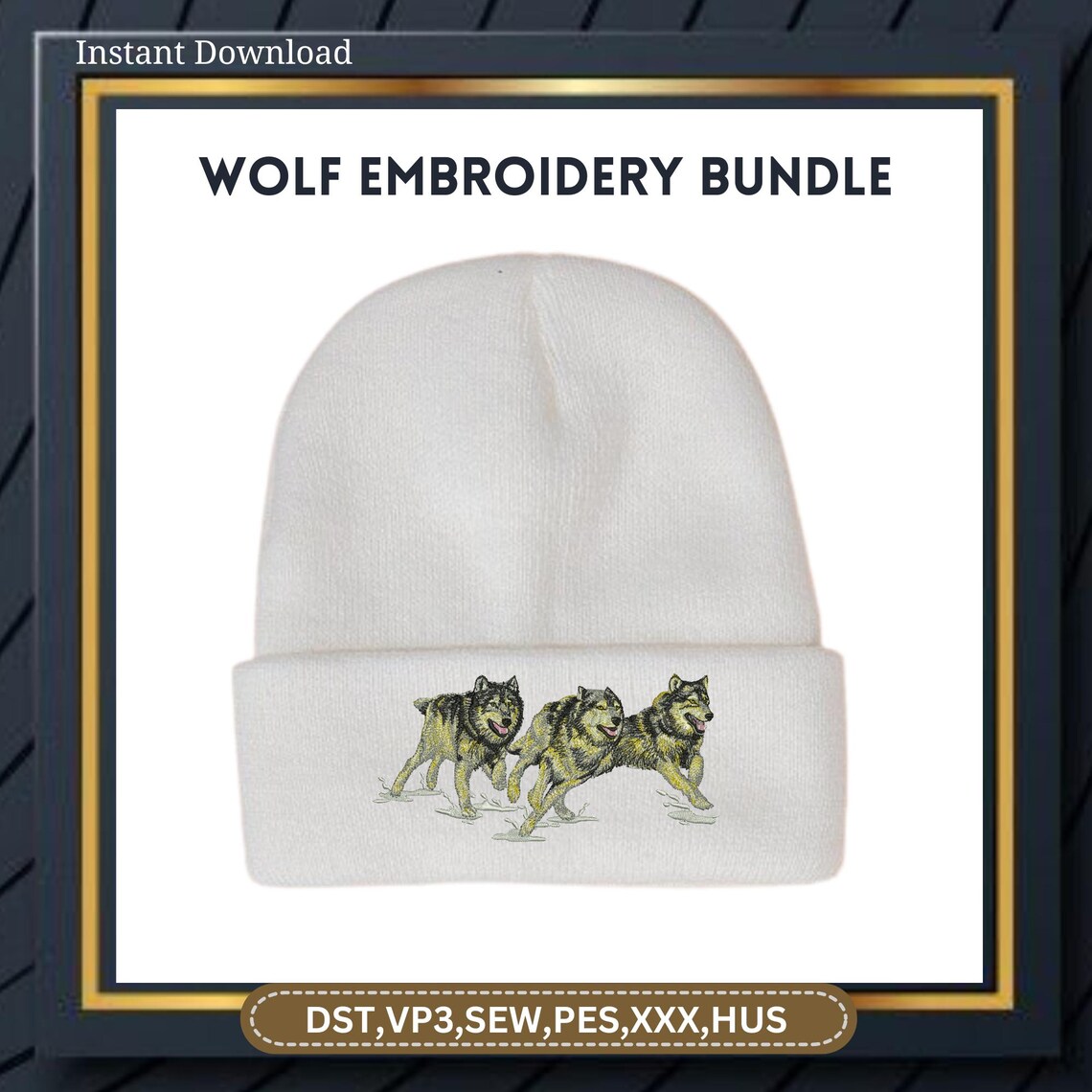 Wolf Embroidery Design Wolf Face Embroidery File Wolf Head Embroidery ...