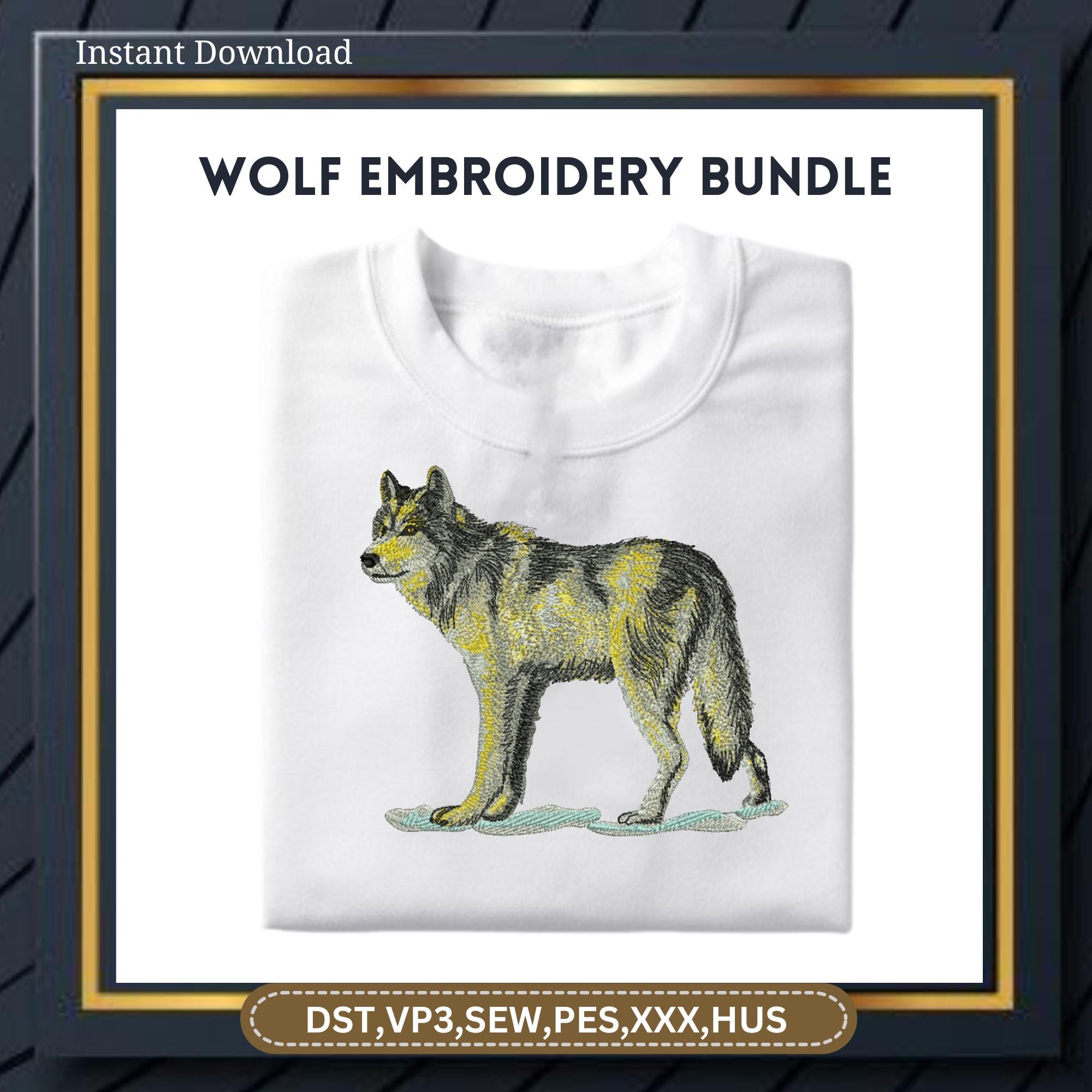 Wolf Embroidery Design Wolf Face Embroidery File Wolf Head Embroidery ...