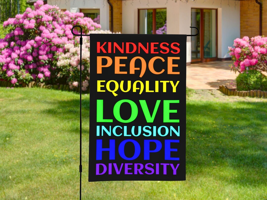 Human Rights Flag, Inspirational Banner, Kindness Peace Equality Love ...