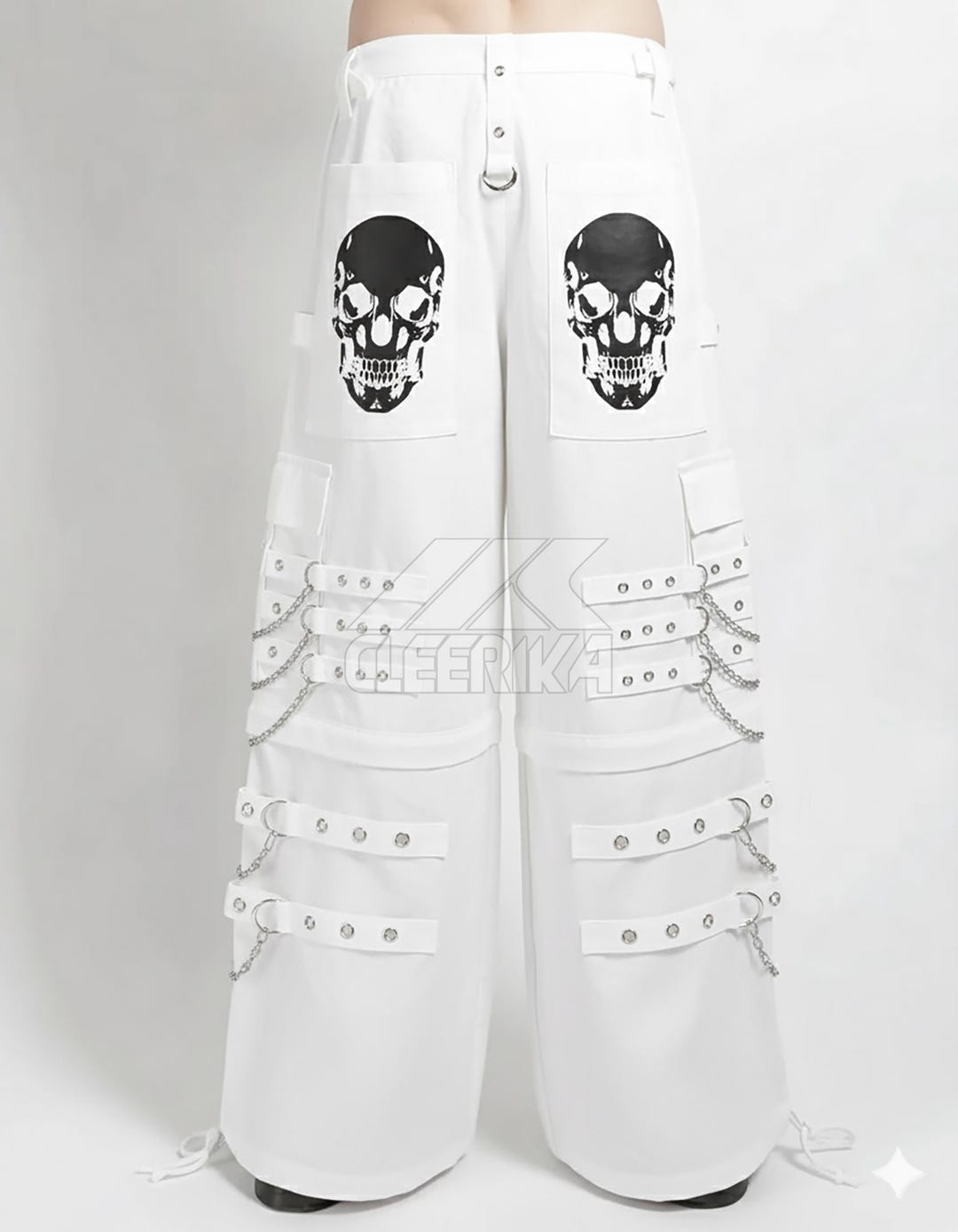 New Gothic Devil Skull Pant - White - Etsy
