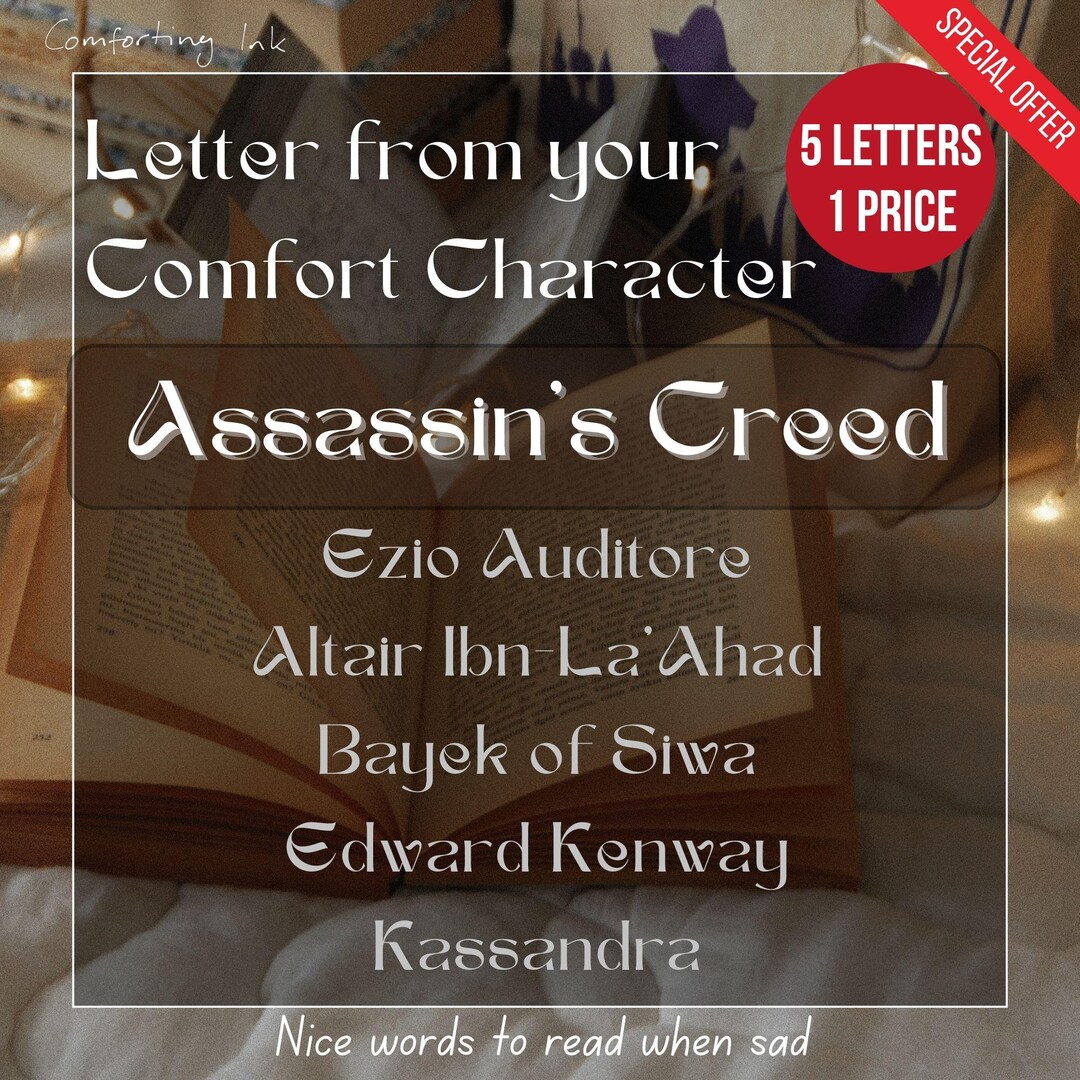 Comfort Character Letter Assassins Creed | Ezio Auditore | Personalized ...