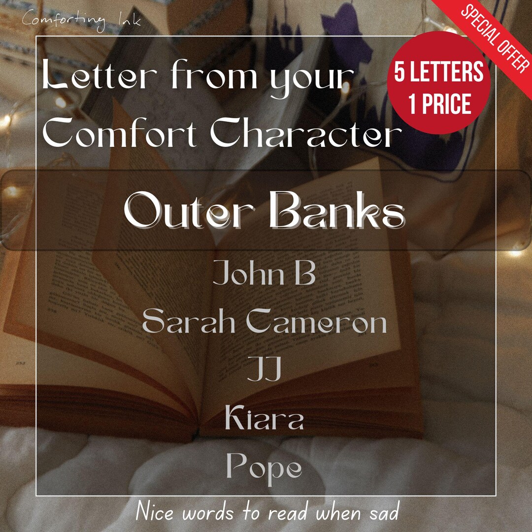 Comfort Character Letter Outer Banks | John B | Fan Fiction | Digital ...