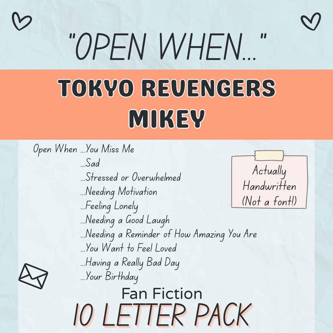 Tokyo Revengers - Mikey - Open When... 10 Letter Pack | TR | Comfort ...