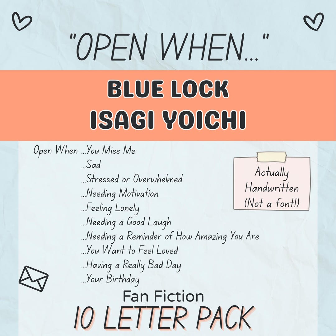 Blue Lock - Isagi Yoichi - Open When... 10 Letter Pack | BL | Comfort ...