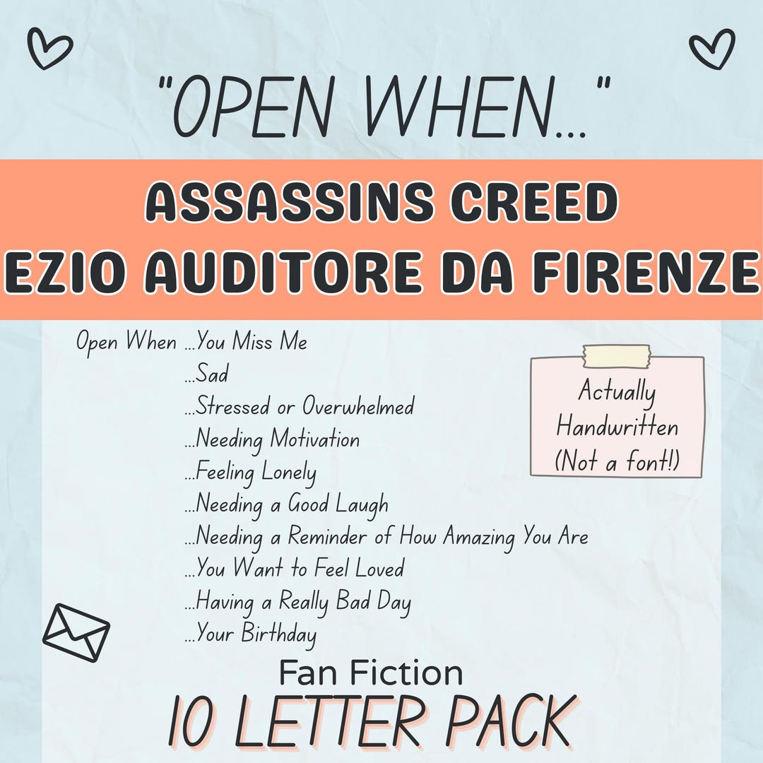 Assassins Creed - Ezio Auditore Da Firenze - Open When... 10 Letter ...