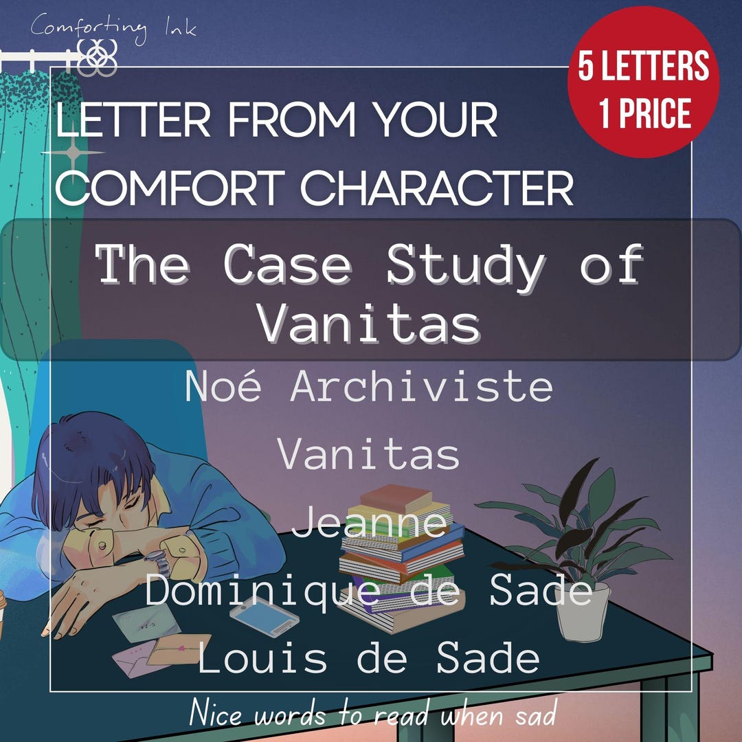 Comfort Character Letter the Case Study of Vanitas | No Archiviste ...