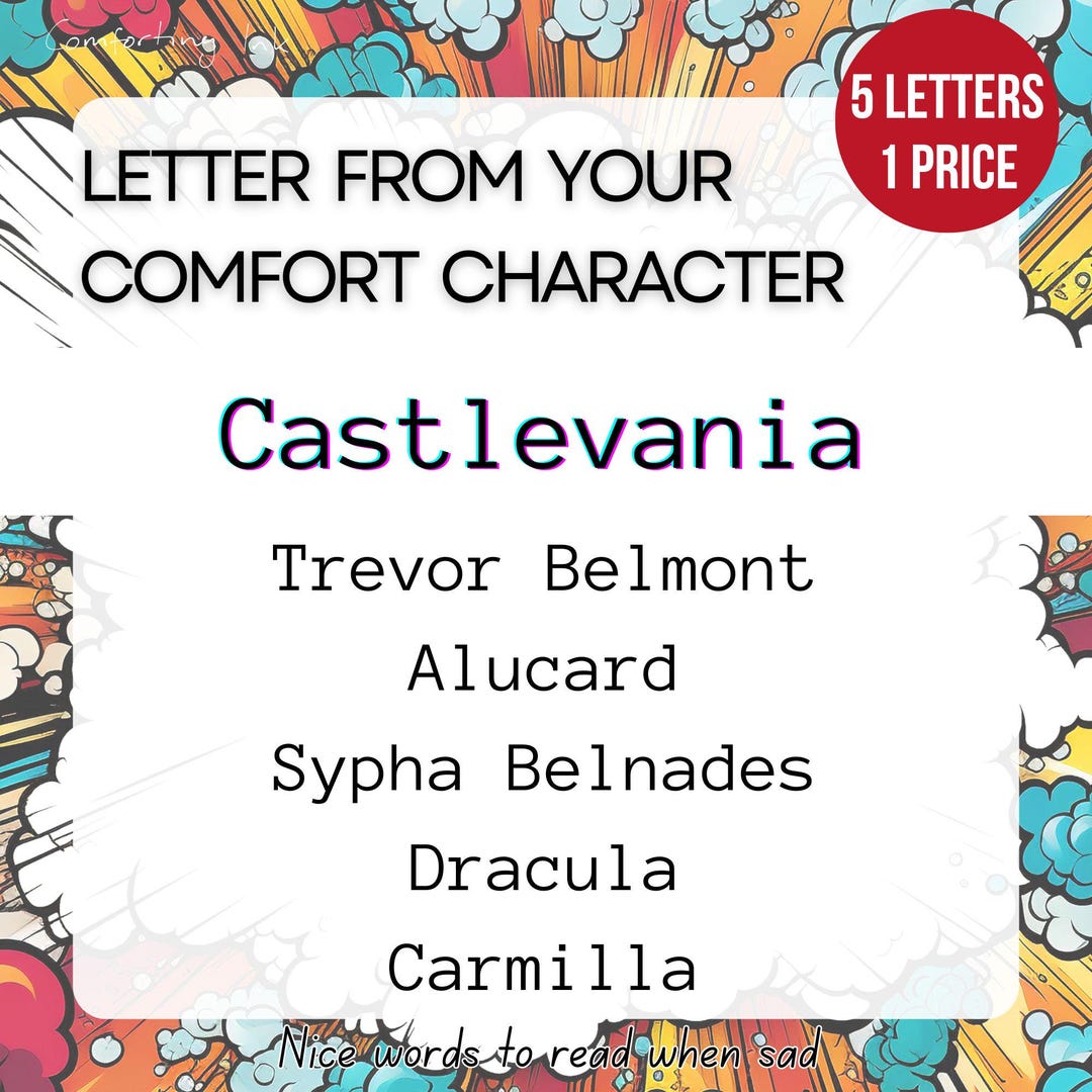 Comfort Character Letter Castlevania | Trevor Belmont | Fan Fiction ...