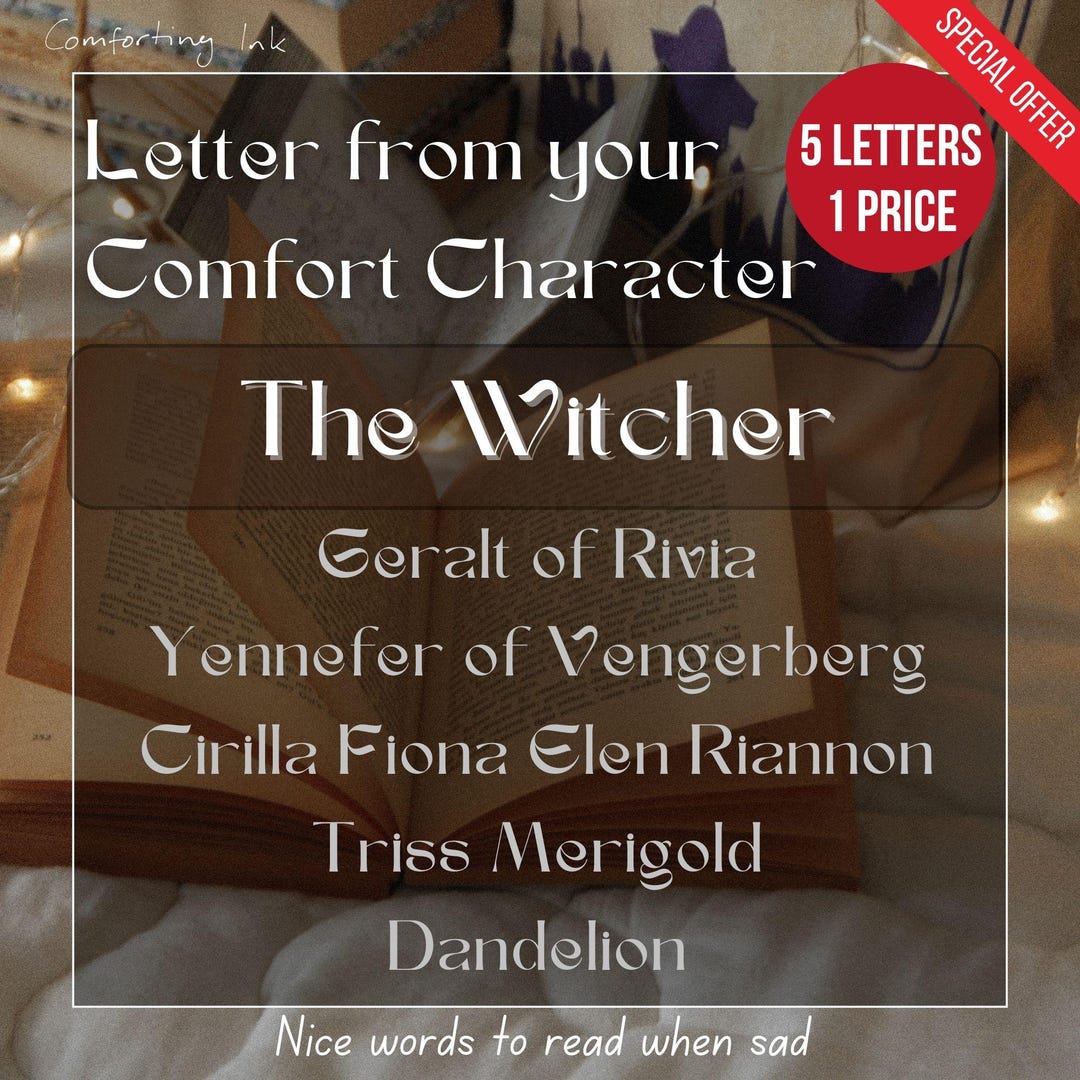Comfort Character Letter the Witcher | Geralt of Rivia | Personalized ...