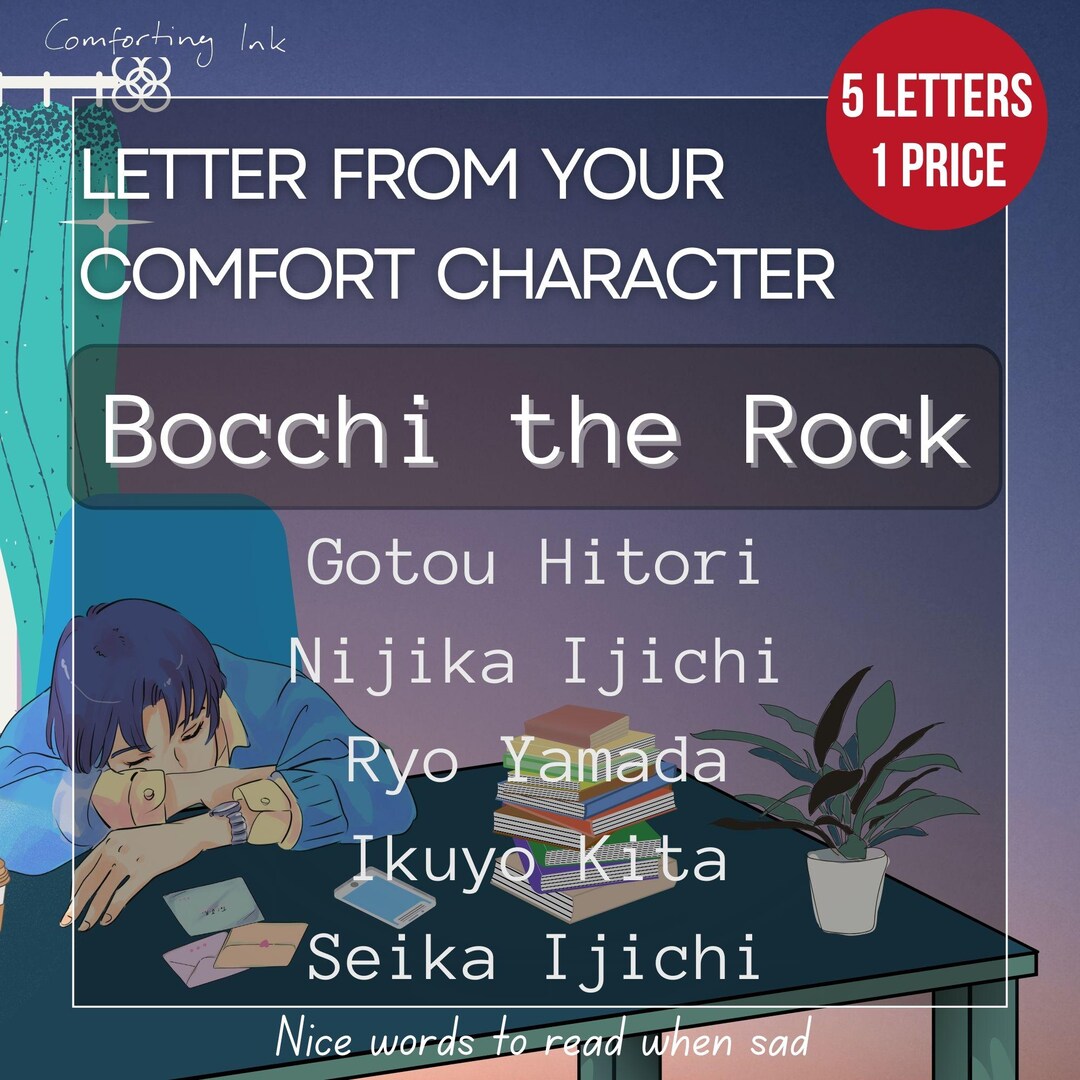 Comfort Character Letter Bocchi the Rock | Gotou Hitori | Fan Fiction ...