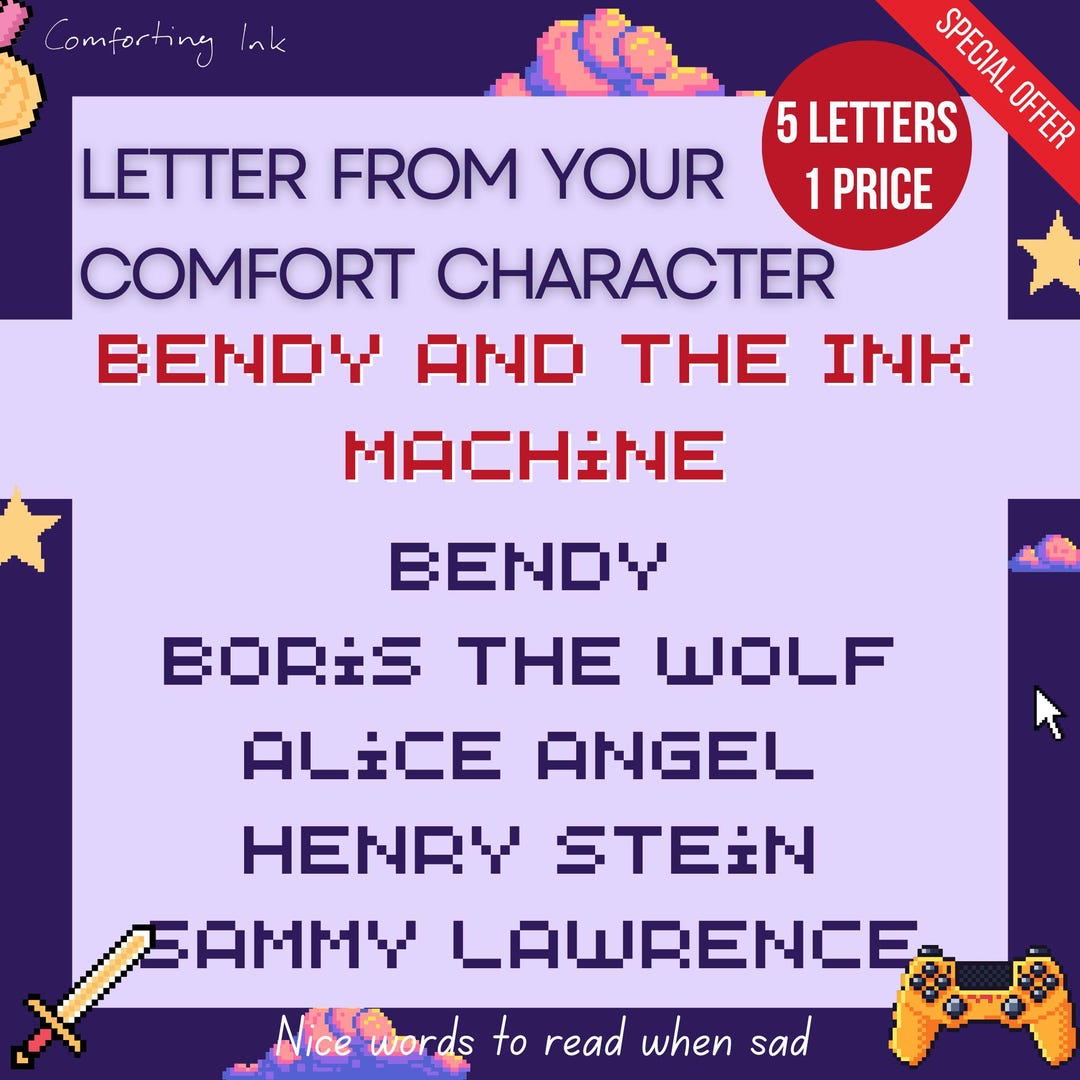 Comfort Character Letter Bendy and the Ink Machine | Bendy | Fan ...