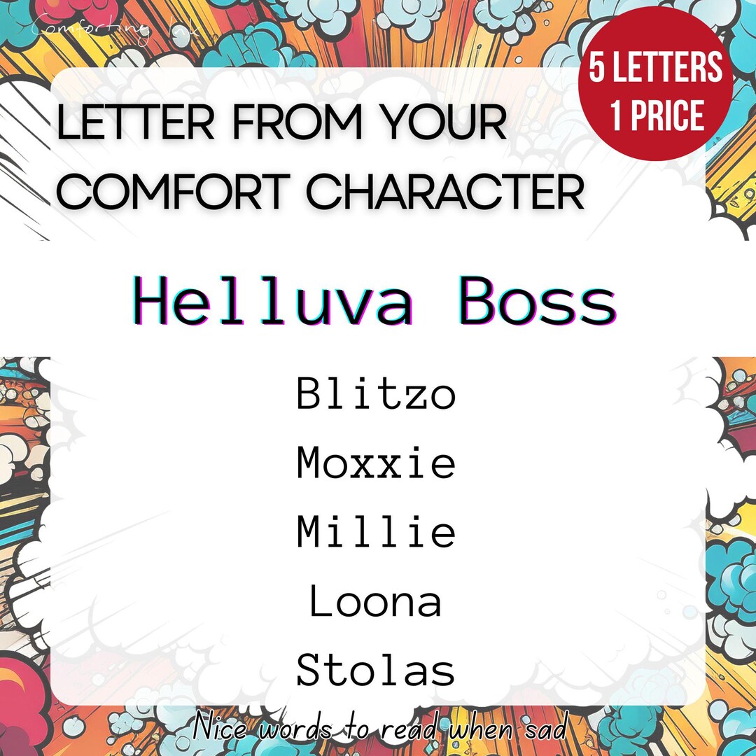 Comfort Character Letter Helluva Boss | Blitzo | Fan Fiction | Digital ...