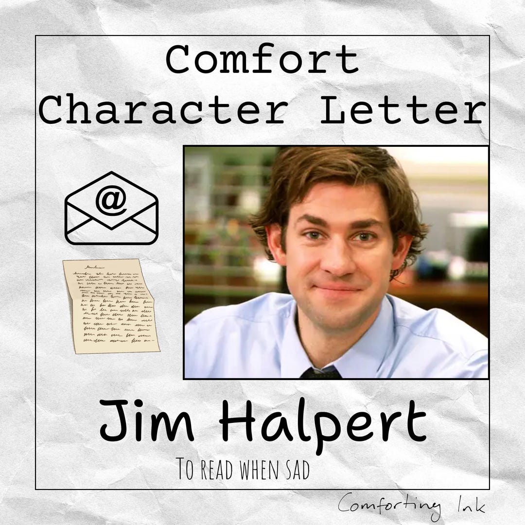 Comfort Character Letter From Jim Halpert | the Office | Personalized ...
