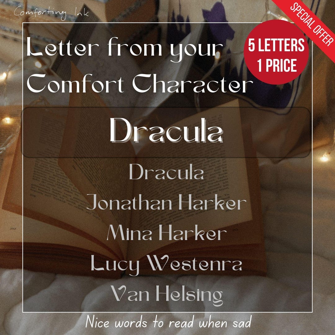 Comfort Character Letter Dracula | Dracula | Personalized Fan Fiction ...