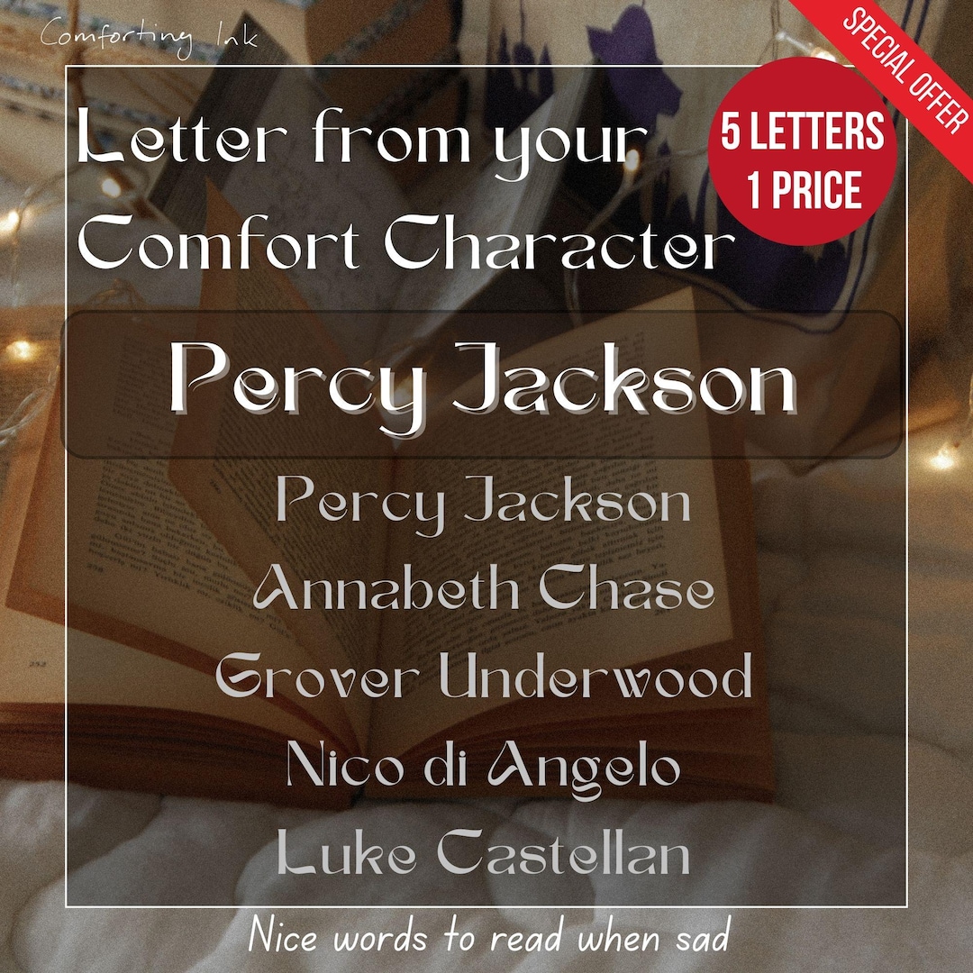 Comfort Character Letter Percy Jackson | Percy Jackson | Personalized ...