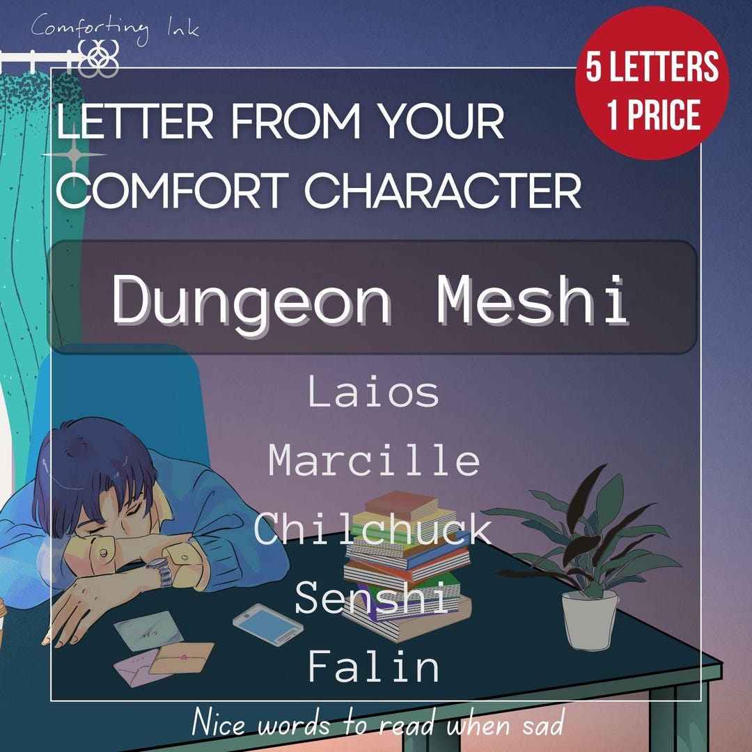 Comfort Character Letter Dungeon Meshi | Laios | Fan Fiction | Digital ...