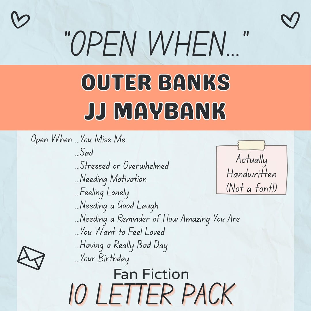 Outer Banks - JJ Maybank - Open When... 10 Letter Pack | OBX | Comfort ...