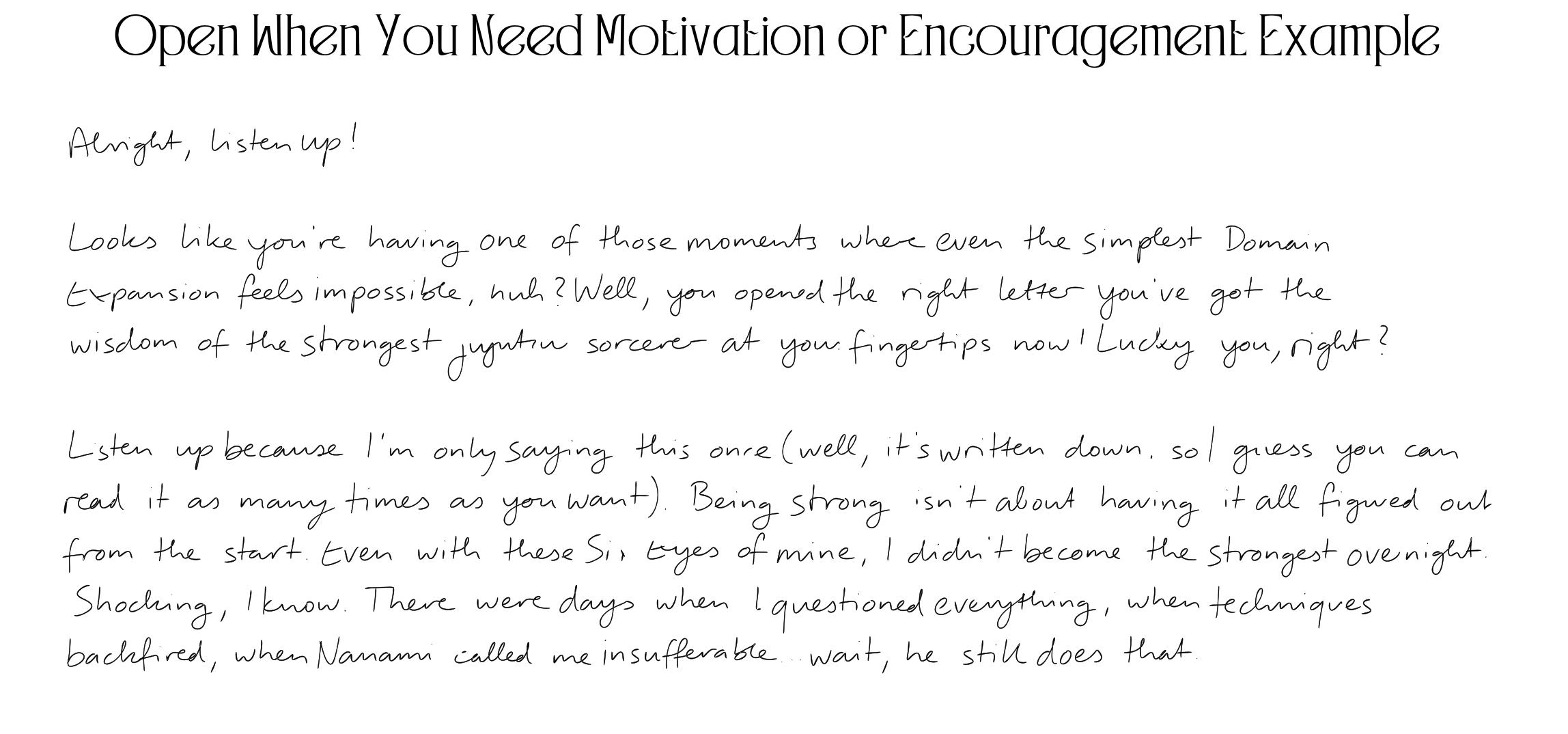 Jujutsu Kaisen - Gojo Satoru - Open When... 10 Letter Pack | JJK ...