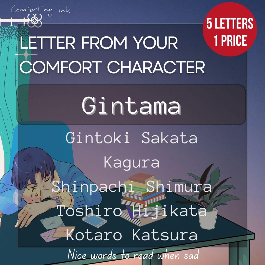 Comfort Character Letter Gintama | Gintoki Sakata | Fan Fiction ...